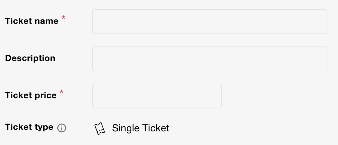 Event Ticket Types - Knowledgebase